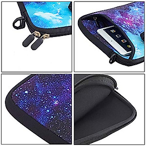 RICHEN 9.7 10 10.1 10.2 inches Messenger Bag Carring Case Sleeve with Handle Accessory Pocket Fits 7 to 10-Inch Laptops/Notebook/ebooks/Kids Tablet/Pad (7-10.2 inch, Galaxy)