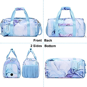 Sports Duffel for Girls Dance Bag Teen Duffle Bag Girls Weekender Bag Teen Gym Bag Travel Ballet Bag with Shoe Compartments