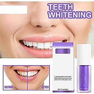 2PCS Purple Toothpaste for Teeth Whitening, Purple Toothpaste, Stain Removal Toothpaste, Whitening Toothpaste Sensitive Teeth, Purple Whitening Gel Remove Yellow Teeth and Teeth Stain