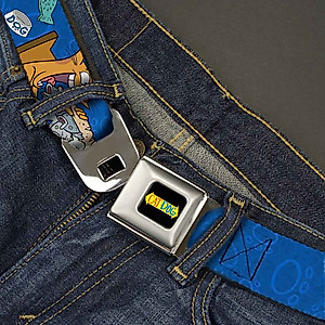 Nickelodeon mens Buckle-down Seatbelt Catdog Wct003 Belt, Multicolor, 1.5 Wide - 24-38 Inches in Length US