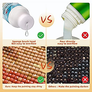 Xgunion Diamond Painting Sealer Diamond Painting Glue Sealer Permanent Hold & Shine Effect Diamond Painting Accessories Glue for 5D Diamond Painting, Jigsaw Puzzles and DIY Craft (4 OZ)