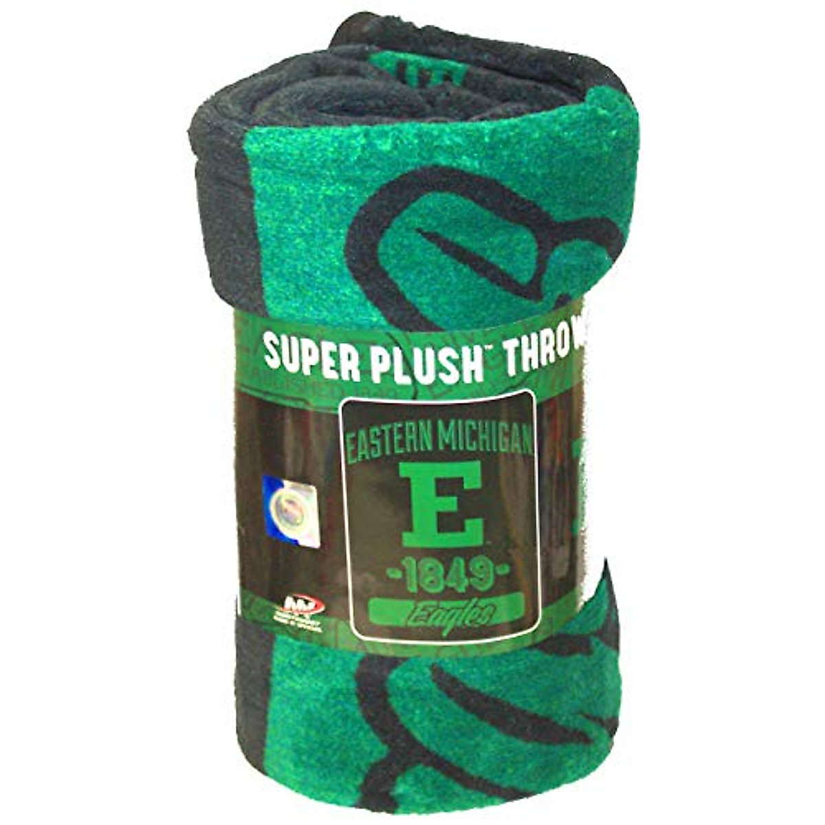 The Northwest Company Eastern Michigan Eagles Super Plush Varsity Throw Blanket