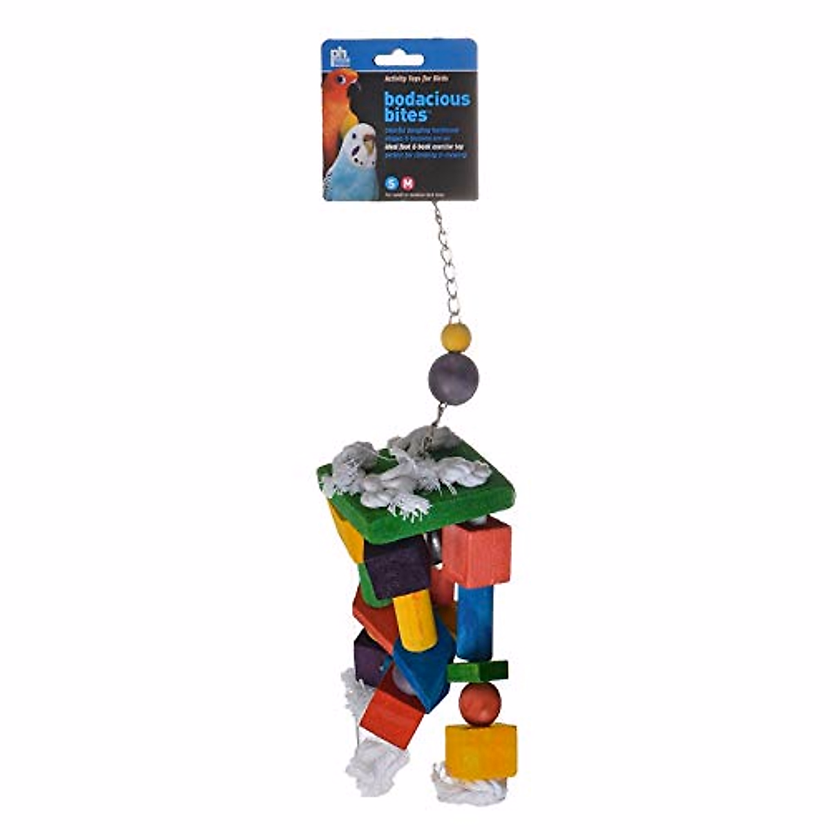 Prevue Pet Products 60955 Bodacious Bites Crazy Legs Bird Toy, Multicolor