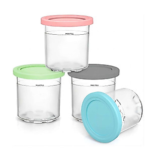 PandaTools 16oz pint containers 4-pack for Ninja Creami Regular models NC301, NC300, NC299AMZ
