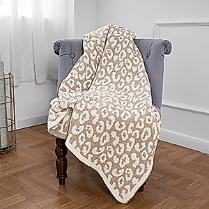 Throw Blanket Soft Micro Plush Leopard Blanket (50x60inches) Warm Reversible Cheetah Blanket Leopard Pattern Throw for Couch Bed Sofa…