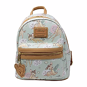 Loungefly Disney Bambi Dreamy Allover Print Womens Double Strap Shoulder Bag Purse