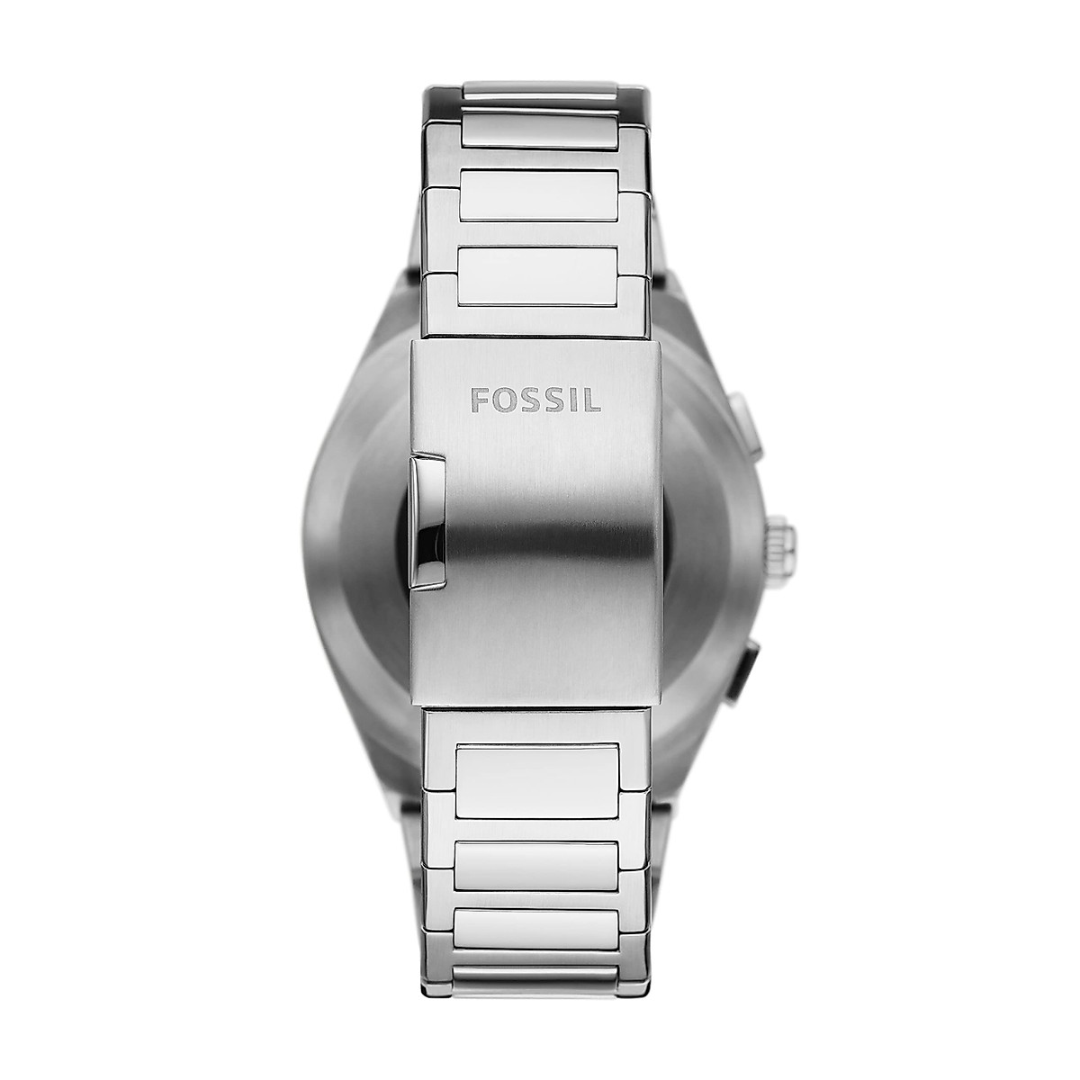 Fossil Men's 42mm Everett Stainless Steel Hybrid HR Smart Watch, Color: Silver (Model: FTW7053)
