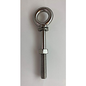 US STAINLESS 2 Pieces Stainless Steel 316 Eye Bolt 1/2" x 6" Whitworth Short Thread Marine Grade