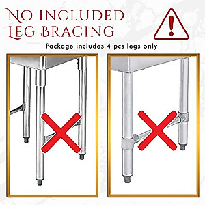 Legs for Bar Sink & Utility Sink - DuraSteel 25 inch Replacement Galvanized Boosted Legs - Raise Basin Height to 36" or 38" for Standard Bar Sink, Prep & Utility Sink
