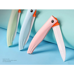 NIOIPXA Paring Ceramic Knife Kitchen Knife with Sharp Blade (Pink)