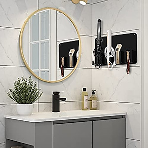 Linkidea Hair Straighteners Holder Wall Mount, Hair Styling Tool Storage Organizer, Beauty Hair Appliance Rack Stick Stand for Flat Irons, Curling Wands, Hair Straighteners, Combs