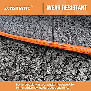 YAMATIC Durable Flexible Pressure Washer Hose, 1/4" X 50 FT, Kink Resistant Power Washer Hose, Fit Most Brand Pressure Washer Replacement Hose, 3200 PSI, Orange