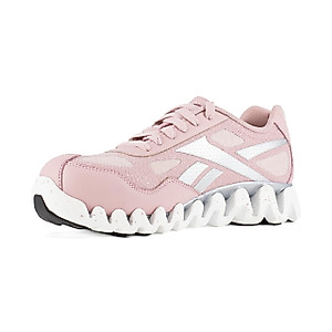 Reebok Work Women's RB151 Zig Pulse Work Construction Shoe Pink Safety, 8