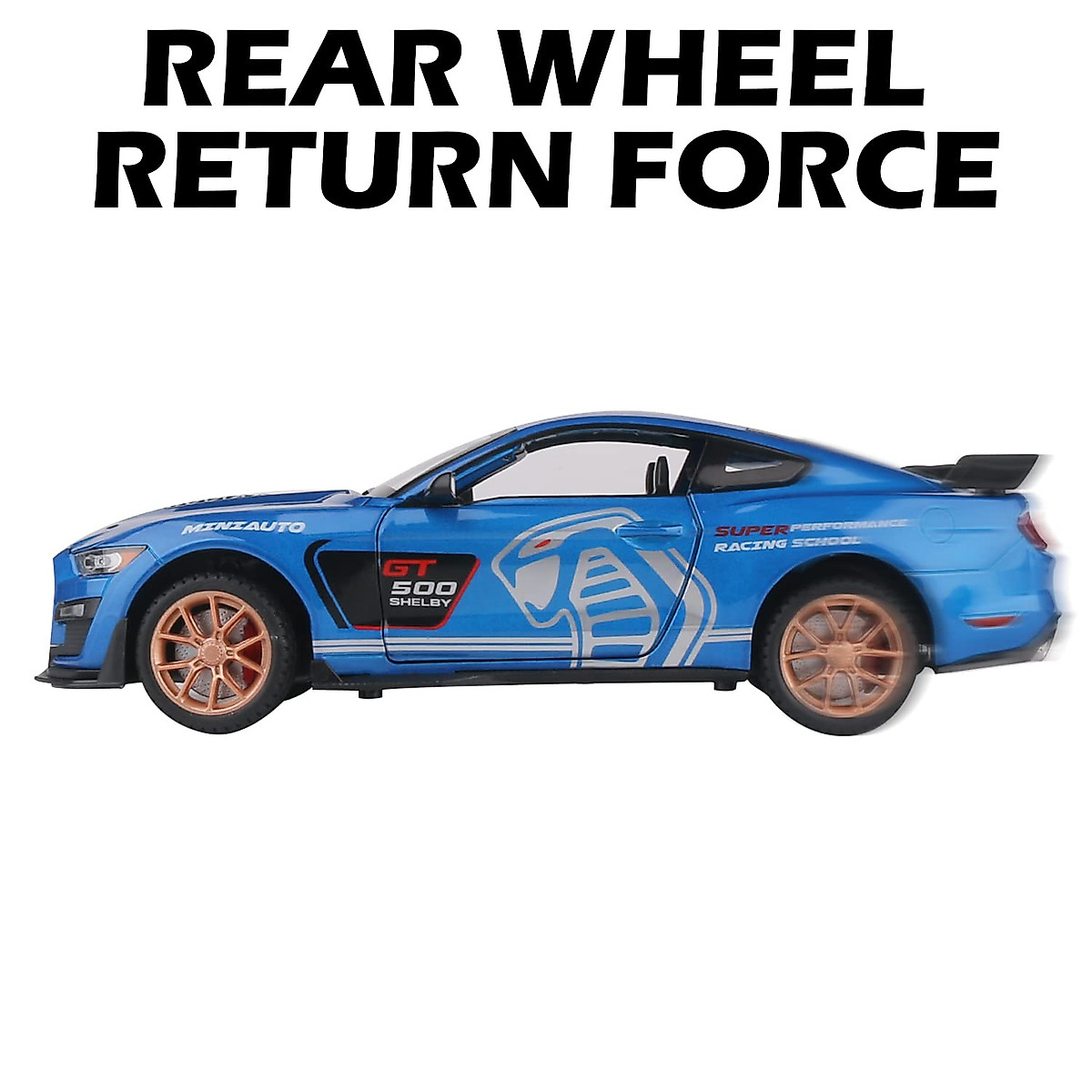 JACKIEKIM 1:24 Alloy Pull Back Car Diecast Model Truck for Forte Mustang,Collection, Mini Simulation Vehicles Toys for Kids,Boyfriend,Young Peoples Gift（Black）