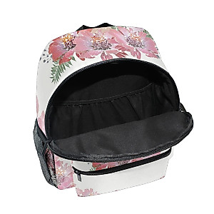 Glaphy Custom Kid&#039;s Name Backpack, Unicorn Pink Floral Toddler Backpack for Daycare Travel, Personalized Name Preschool Bookbags for Boys Girls Kids