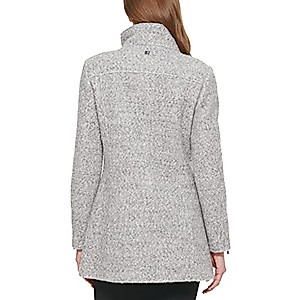 Calvin Klein Women's Asymmetrical Wool Jacket, Light Grey, X-Small