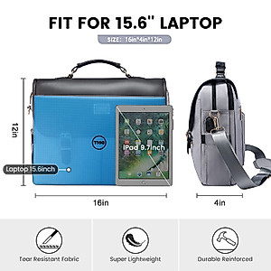 LOVEVOOK Laptop Bag for Women, 15.6 inch Large Capacity Computer Briefcase Sleeve Case, Messenger Shoulder Bag Office Business Work Purse Tote Bags for Women Travel Gifts, Black-grey