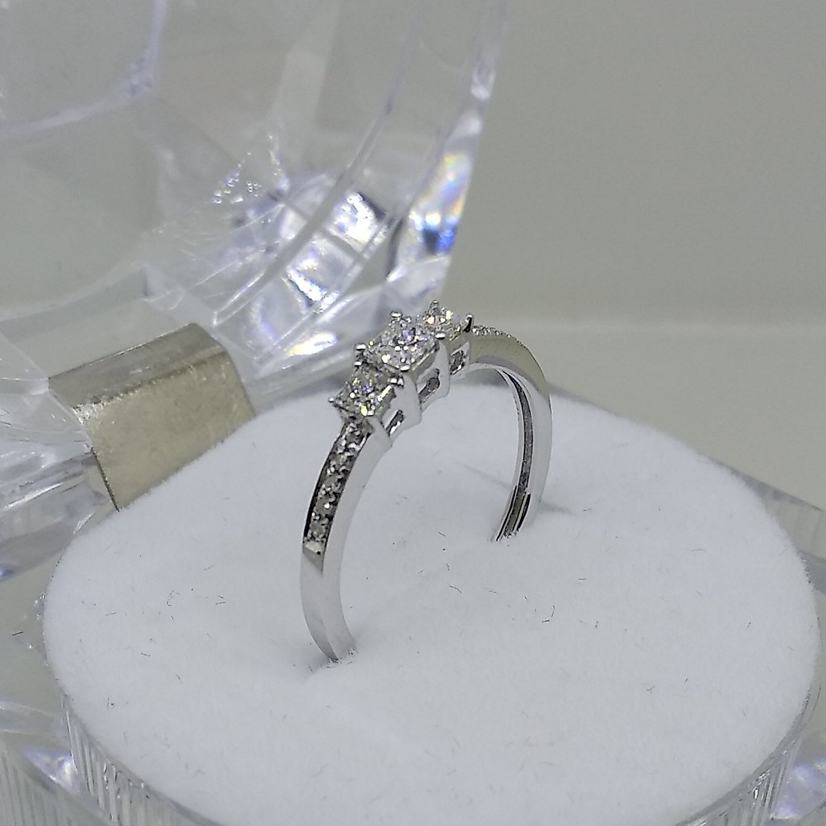 Dazzlingrock Collection 0.40 Carat (ctw) 14k Round Diamond Women Bridal Ring Engagement Set with Matching Wedding Band, White Gold, Size 5.5