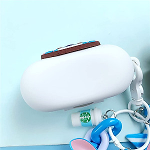 INHCH for Sony WF-1000XM4 Case Cover, Case for Sony WF-1000XM4 True Wireless Anti-Lost & Shockproof for Sony WF1000XM4 True Wireless Earbud Headphones (WF-1000XM4,White A)