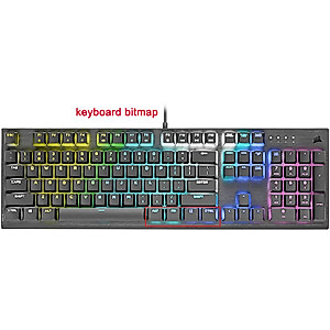 Keyboard Skin Compatible with Corsair K60 RGB Pro/Corsair K60 RGB Pro SE/Corsair K60 RGB Pro Low Profile Mechanical Gaming Keyboard, Corsair Wired K60 RGB Pro Mechanical Gaming Keyboard (Clear)