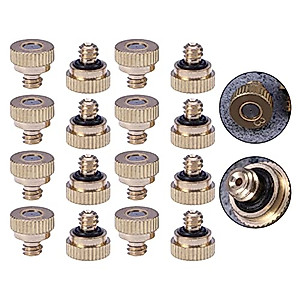 Yardwe 25pcs Mm Brass Yellow Mister Nozzles Nozzle Replacement Heads Lawn Mist Spray System Cooling Metal Outdoor Garden Low Landscaping Sprinkler Atomizing Sprayer And Misting Patio for