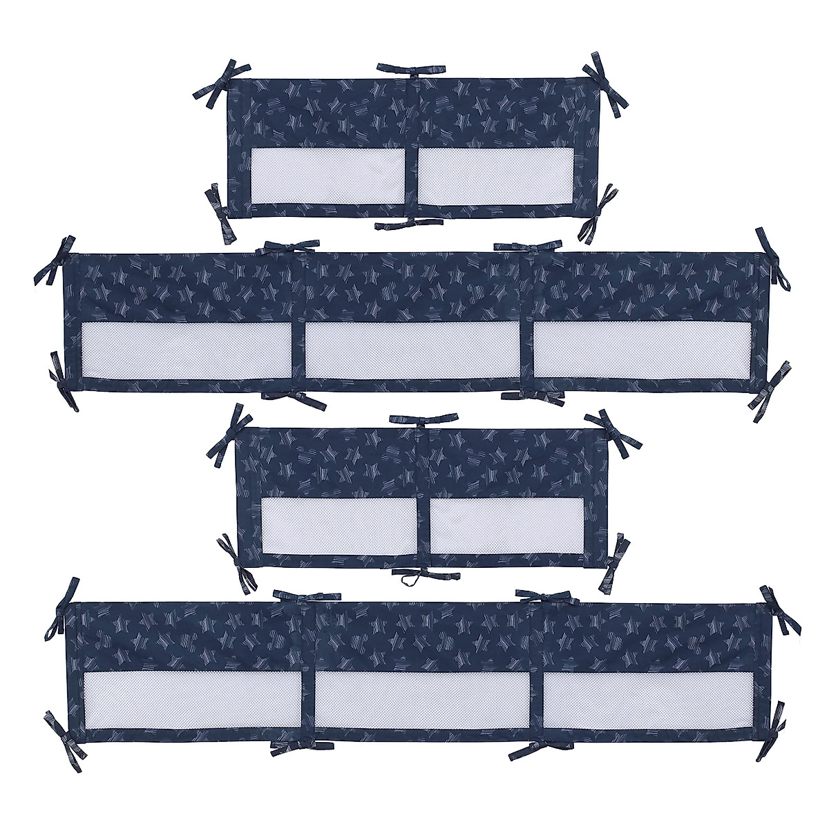 Disney Mickey Mouse Hello World Navy and White Stars Secure Me Crib Liner