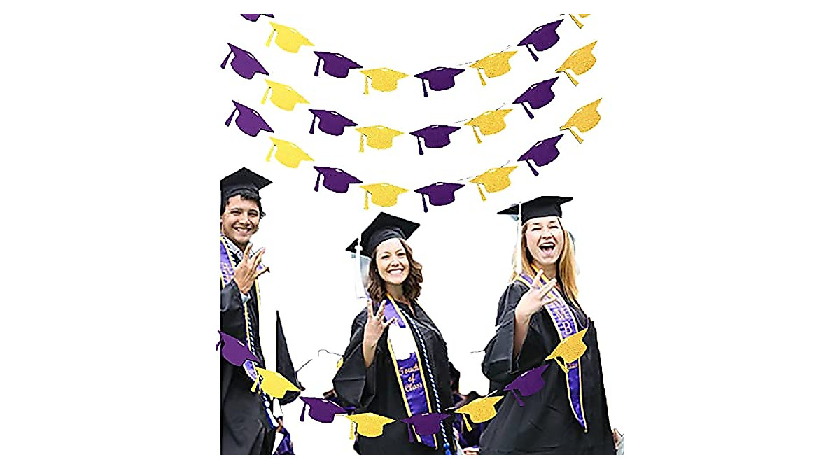 Graduation Party Decorations Purple Gold for 2023 NYU Celebration