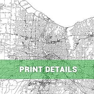 Dear Mapper Rochester United States View Abstract Road Modern Map Art Minimalist Painting Black and White Canvas Line Art Print Poster Art Line Paintings Home Decor (Set of 3 Unframed) (12x16inch)