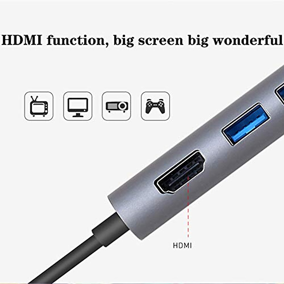 XUNMAIFHB Portable Docking Station,Type-c Dock Type-c to hdmi/Type-c hub Reader + Network Card hub USB3.0, RJ45, USB-C PD, 4K HDMI Fast Transmission