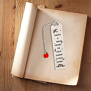 Teacher Metal Bookmark, Graduation Appreciation Gifts Bookmarks, Retirement Birthday Gifts Thank You Bookmarks for Women Teacher Book Lover