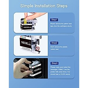 GPC Image Compatible Ink Cartridge Replacement for Brother LC103 XL LC101 LC103XL LC101BK Compatible with MFC-J870DW MFC-J475DW MFC-j470DW MFC-J450DW MFC-J875DW MFC-J6920DW Printer Tray (10 Pack)