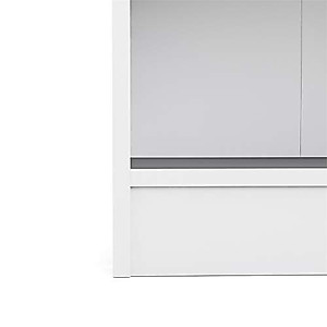 Tvilum Element Wide 5 Shelf Bookcase, Tall, White