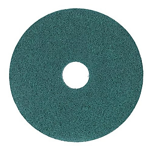 Boardwalk Heavy-Duty Scrubbing Floor Pads, 16" Diameter, Green, 5/Carton