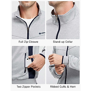 Rdruko Men's Tracksuit Sweatsuits 2 Piece Set Athletic Jogging Gym Activewear Sets(Grey,US XL)