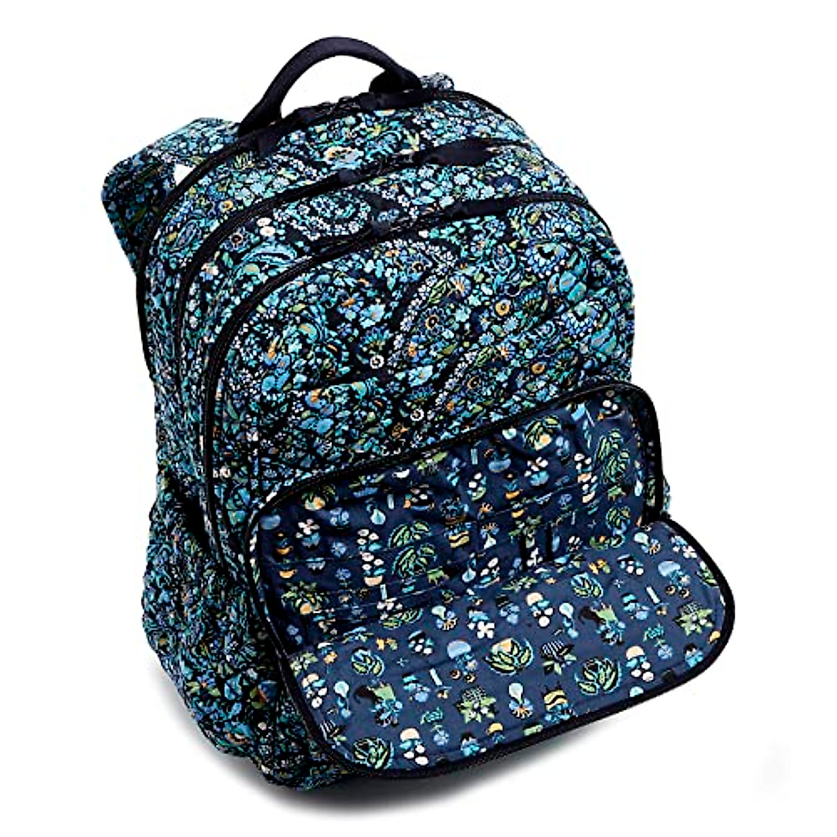 Vera Bradley Women's Cotton XL Campus Backpack, Dreamer Paisley - Recycled Cotton, One Size