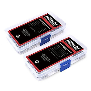 Hilitchi 420pcs M2 M3 Stainless Steel Hex Socket Head Cap Screws Nuts Assortment Kit with Box (304 Stainless Steel)