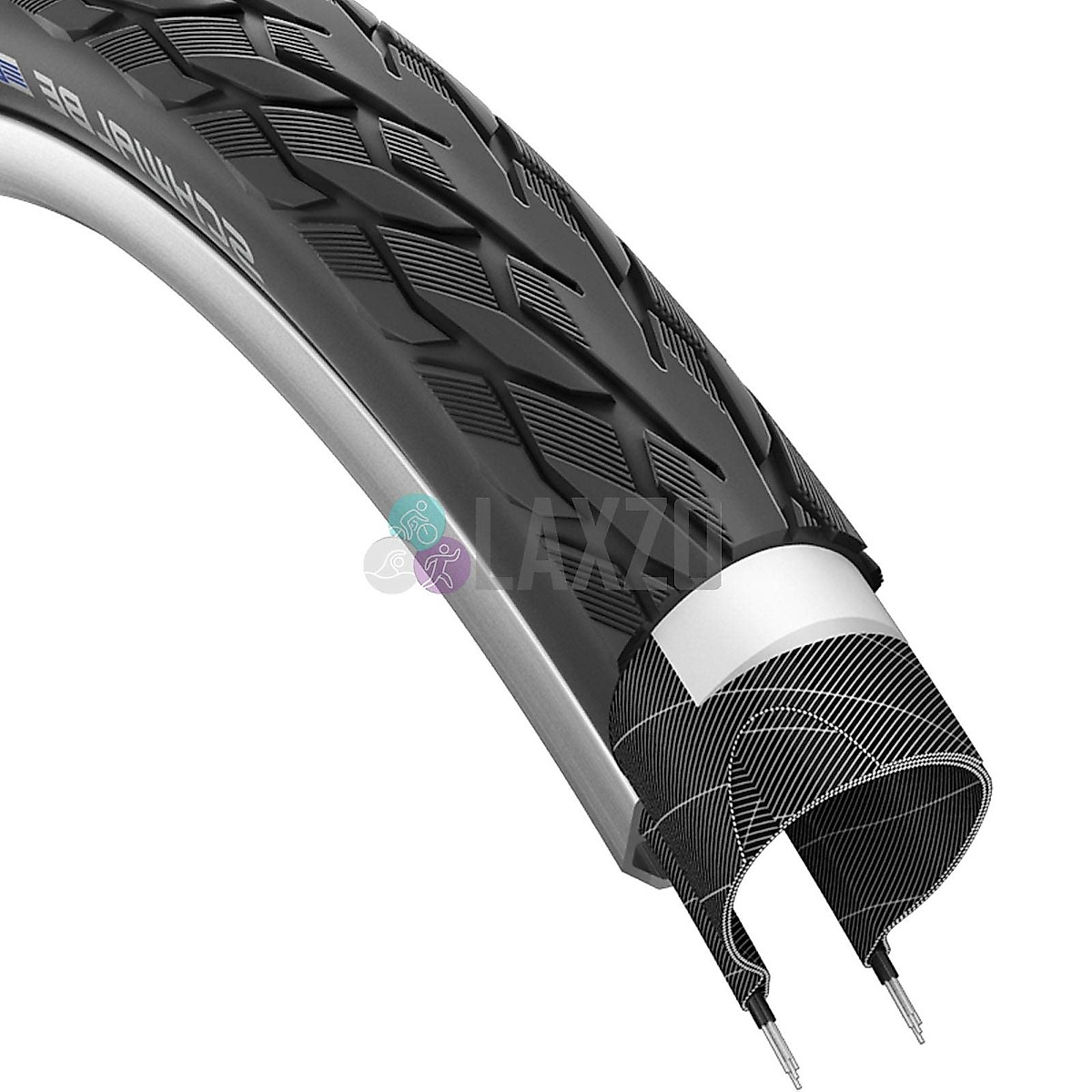 Schwalbe Delta Cruiser Plus HS 431 SBC Bicycle Tire - Wire Bead (Black-Reflex - 28 x 1 1/2)