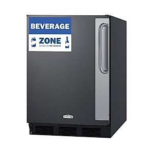 Summit Appliance FF6BK7BZLHD Commercial 24" Wide All-Refrigerator; For use in Bars, Restaurants, and Other Commercial Environments; 5.5 cu.ft Capacity; Automatic Defrost; White Interior