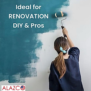 12 Mini 3" ALAZCO Paint Roller Refill Covers NO SHED for Painting Trims, Edges, Corners, Small Areas