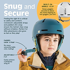 Retrospec Comstock Youth Ski & Snowboard Helmet for Kids - Durable ABS Shell, Protective EPS Foam & Cooling Vents - Adjustable Fit for Boys & Girls - Matte White, 48-51cm X-Small