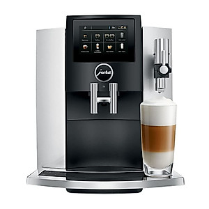 Jura S8 64 oz Water Capacity, 10 oz Bean Capacity, 15 Types of Drinks Automatic Coffee Machine (Moonlight Silver, Renewed)