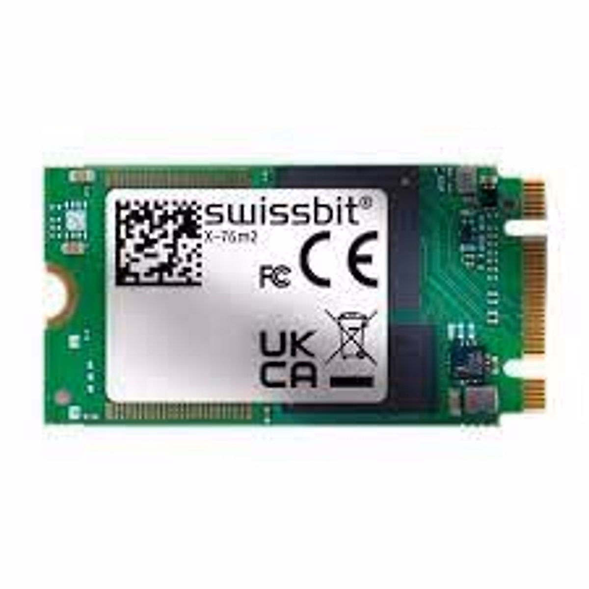 Swissbit SFSA160GM2AK2TO-C-8C-22P-STD, Solid State Drive, 160GB, 3.3V, M.2 SATA SSD, X-76m2 2242, 3D pSLC, 0-70°C