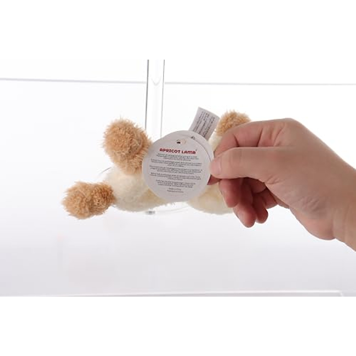 Apricot Lamb Baby Lovey Lamb Soft Rattle Toy, Plush Stuffed Animal for Newborn Soft Hand Grip Shaker Over 0 Months (Cream Lamb, 6 Inches)