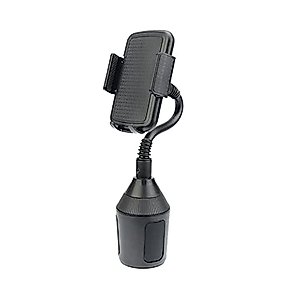 TALK WORKS Car Cupholder Cell Phone Holder Compatible w/iPhone 13/13 Pro/13 Pro Max/14/14 Plus/14 Pro/14 Pro Max for Automobile, Truck - 8" Gooseneck Mount (Black)