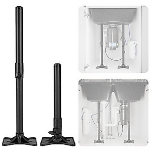 IRONWALLS Undermount Sink Brackets, 2PCS 17.7”-29.5”/45-75cm Height Steel Kitchen Sink Cabinet Support Poles Adjustable, Drilling Free Sink Repair Kit for Kitchen, Bathroom