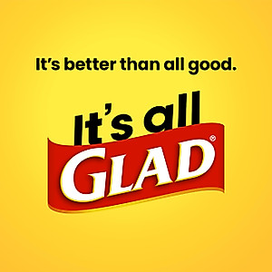 GLAD ForceFlex Tall Kitchen Drawstring Trash Bags, 13 Gallon Grey Trash Bag for Kitchen, Fresh Clean with Febreze Freshness and Leak Protection, 110 Count