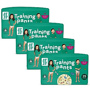Hello Bello Premium Training Pants Size 4T-5T I 72 Count of Disposeable, Gender Neutral, Eco-Friendly, and Potty Training Underwear with Snug and Comfort Fit for Toddlers on The Move I Li'l Barkers