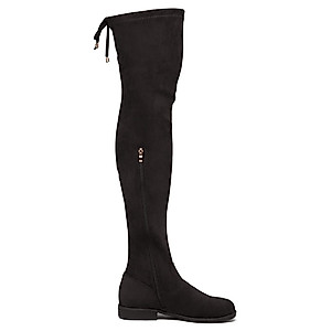 Herstyle Secret Obsession Women's Over the Knee Boots Thigh High Stack Heel Long Stretch Fall Riding Boots, Black, Size 8.0