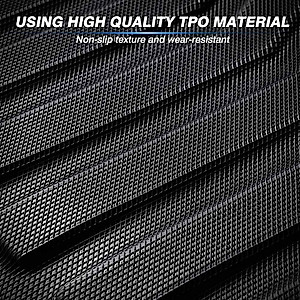 KUST Floor Mats for 2013-2020 Ford Fusion/Lincoln MKZ Floor Liners All Weather Protection 2 Row Liner Set Black Non-Slip