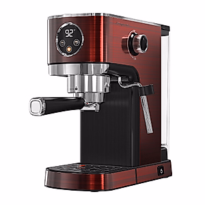 DRAGONBALL Espresso Machine, 20 Bar Coffee Machine with Milk Frother, Professional Espresso Maker with 40oz Removable Water Tank, Espresso Machines for Home, RED